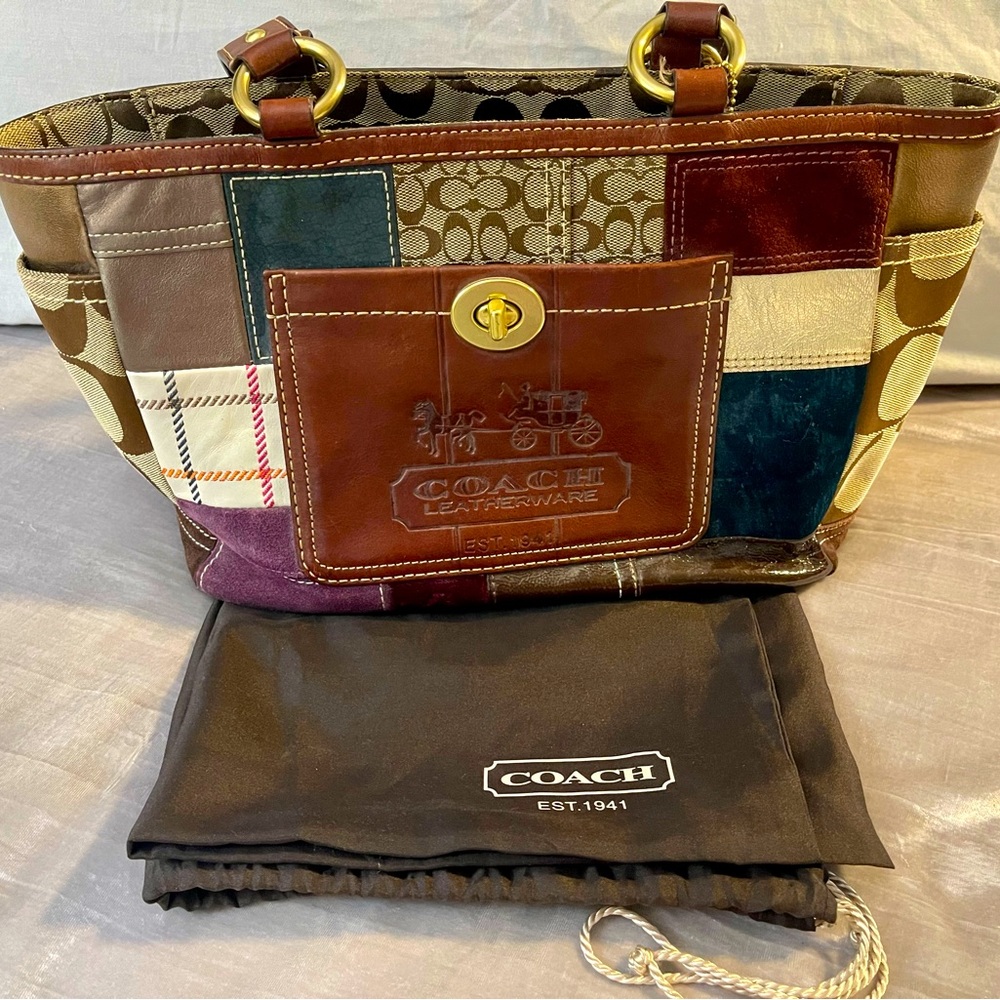 Coach Limited Edition Holiday Patchwork Tote - Gem